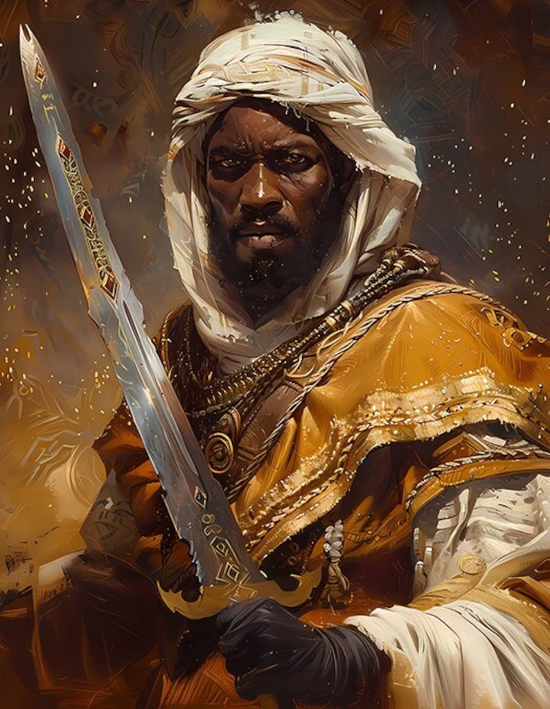 African Warrior King and Queen, Black Art, African American Art, Black ...