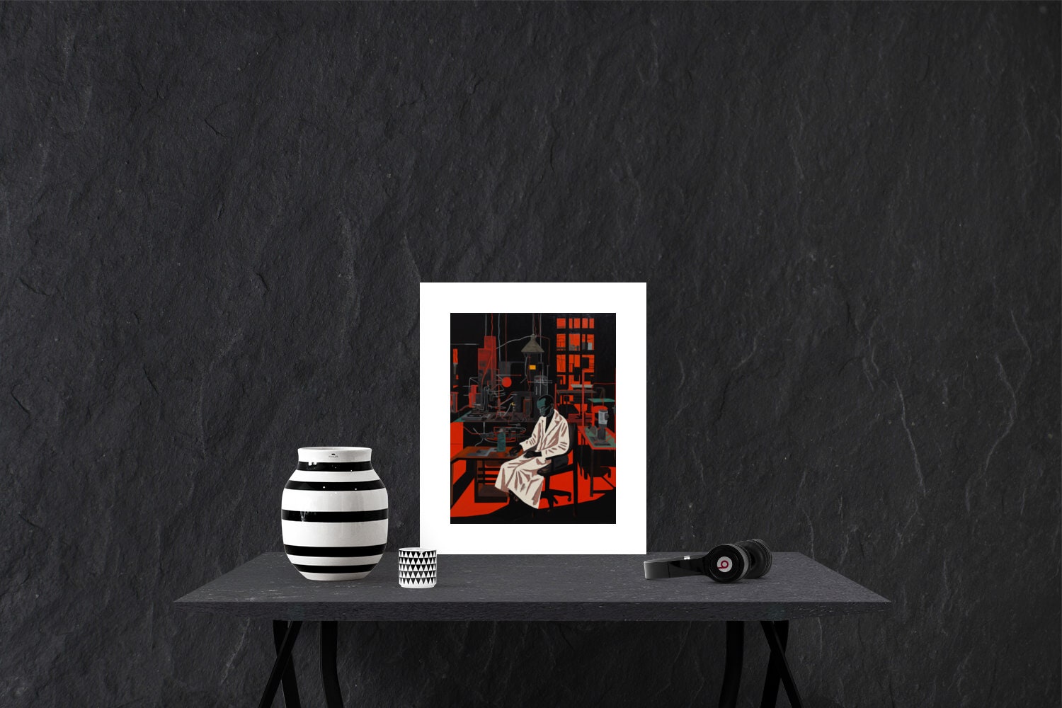 Black Science Educator Art Print With Mat, African American Teacher Art ...