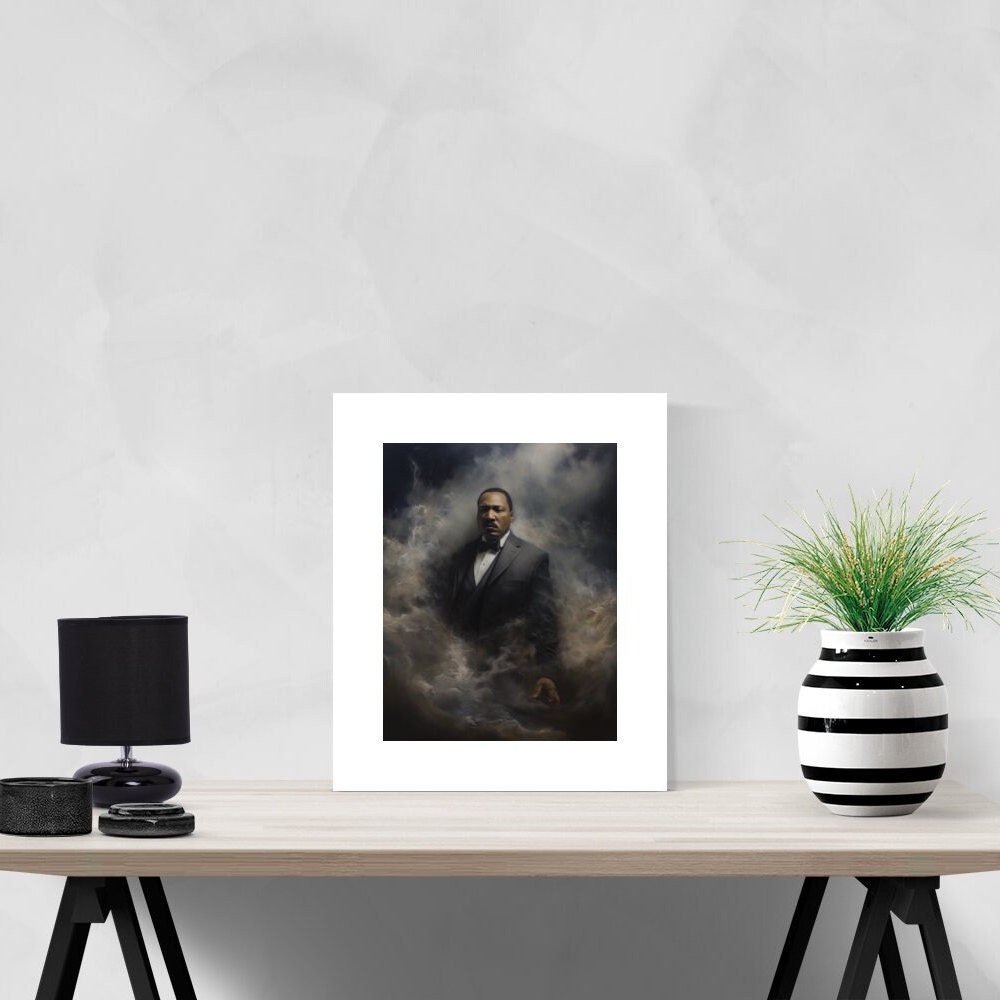 Martin Luther King Jr Fine Art Print With Mat, MLK Jr, Black Civil ...