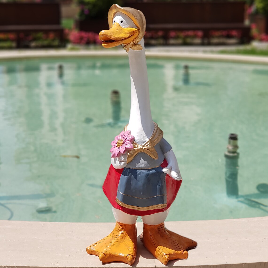 Lady Duck Outdoor Statue Duck Sculpture as Garden Ornament - Etsy