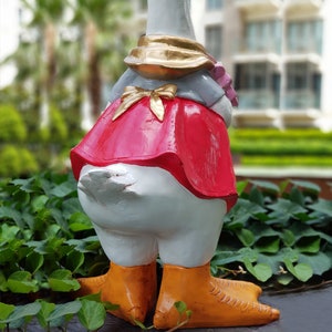 Lady Duck Outdoor Statue, Duck Sculpture as Garden Ornament ...