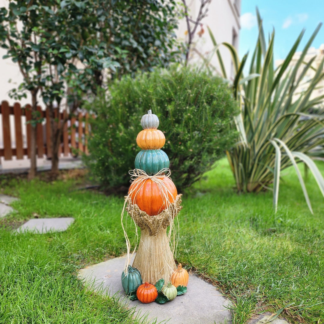 Large Pumpkin Sculpture, Garden Statue, Halloween Decoration, Pumpkin ...