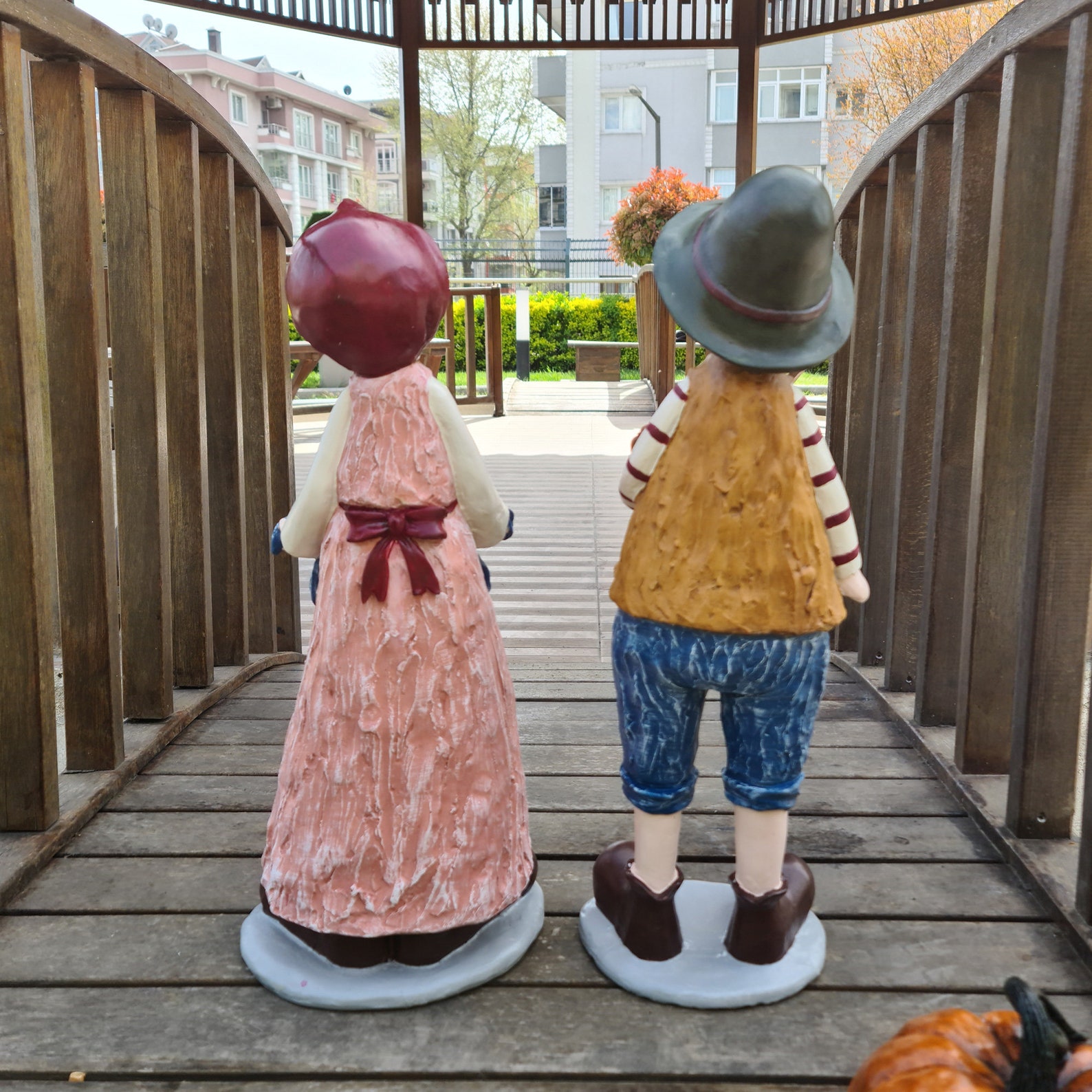 Farmer Family Garden Statues Large Woman and Man Sculpture as | Etsy