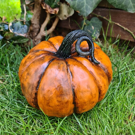 Pumpkin Sculpture Garden Statue Halloween Decoration - Etsy
