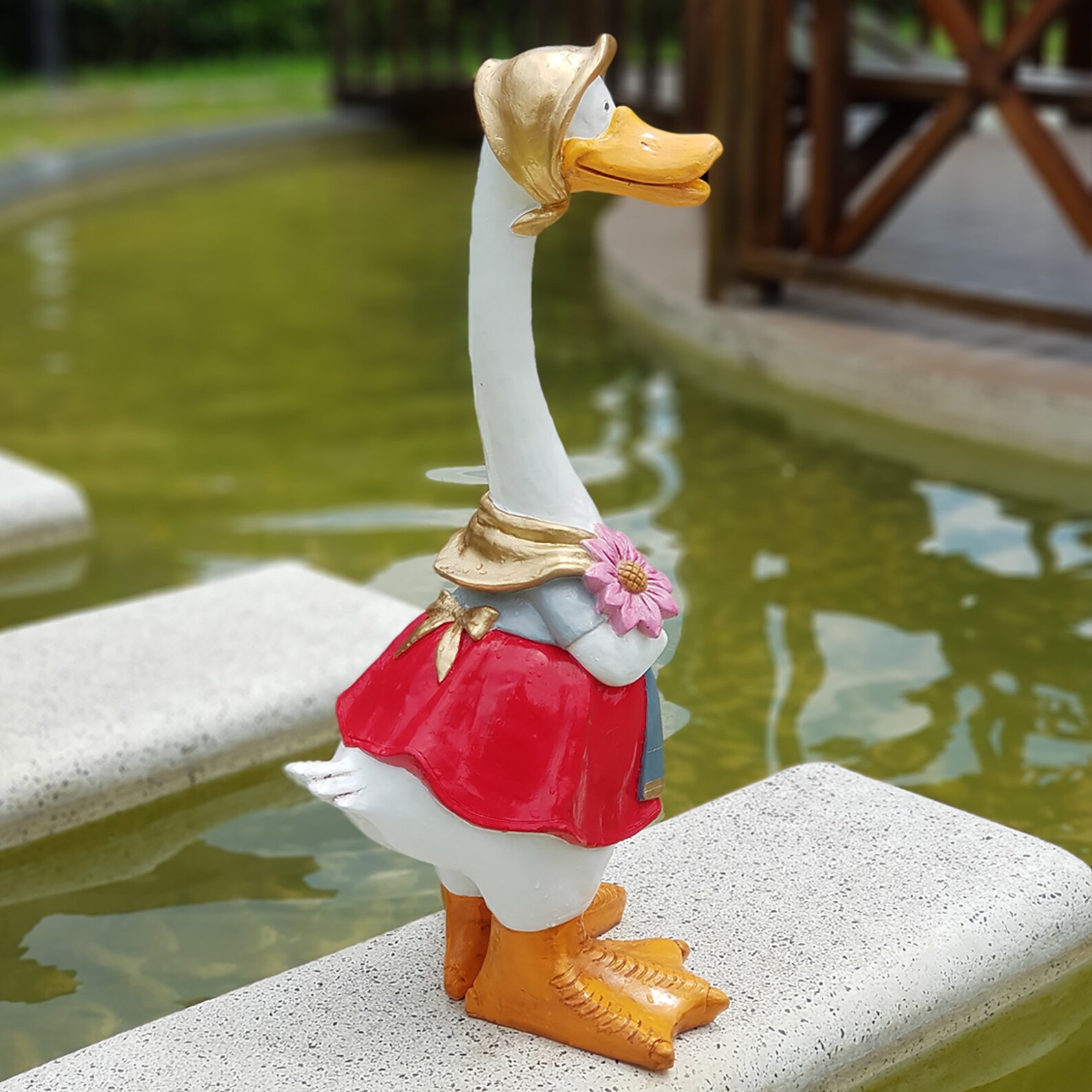 Lady Duck Outdoor Statue Duck Sculpture as Garden Ornament - Etsy