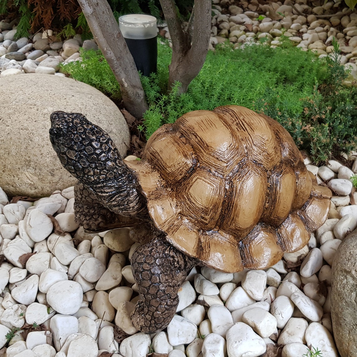 Turtle Statue Tortoise Figurine Outdoor Garden Decor - Etsy