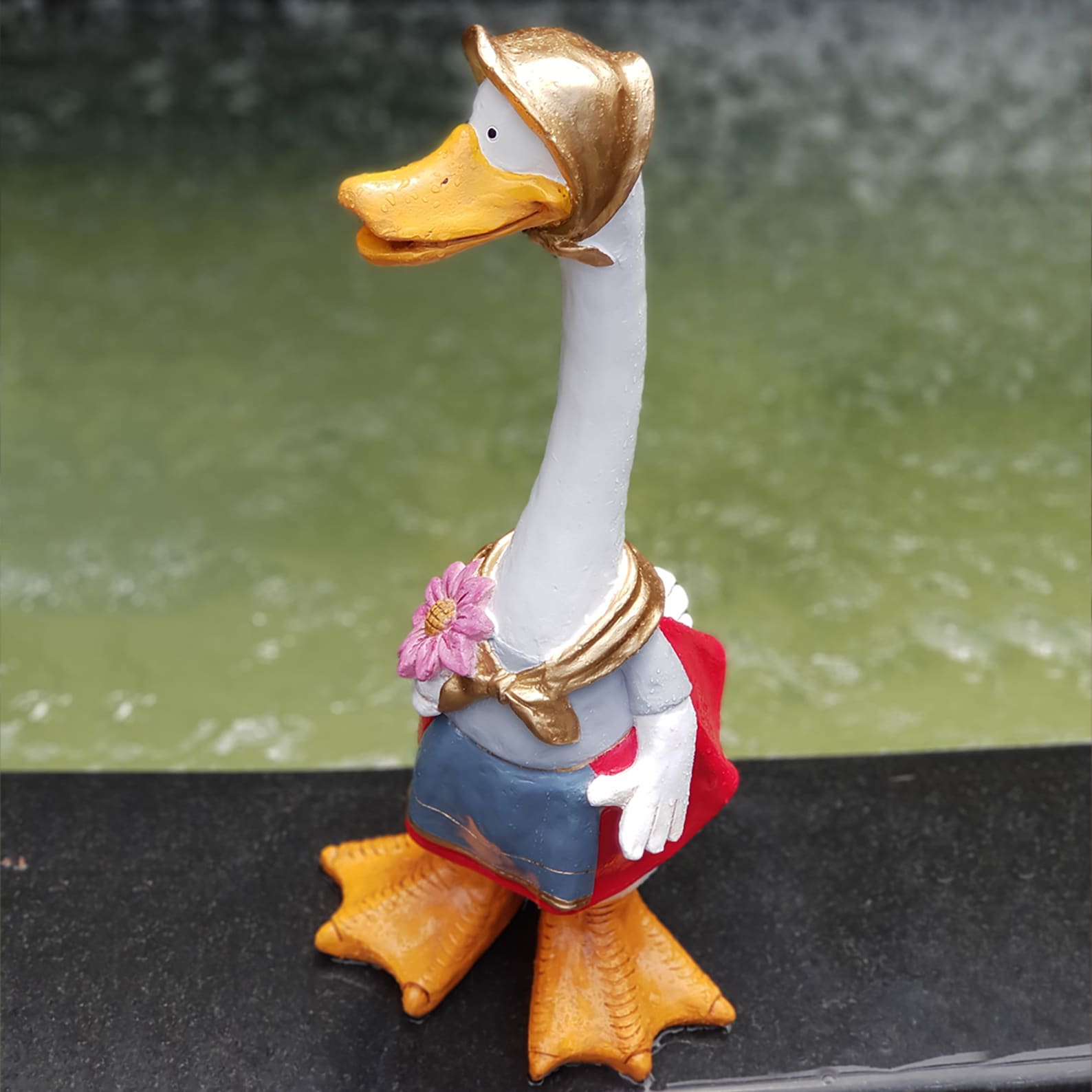 Hand-painted Duck Outdoor Statue, Waterproof Garden Decor - Etsy