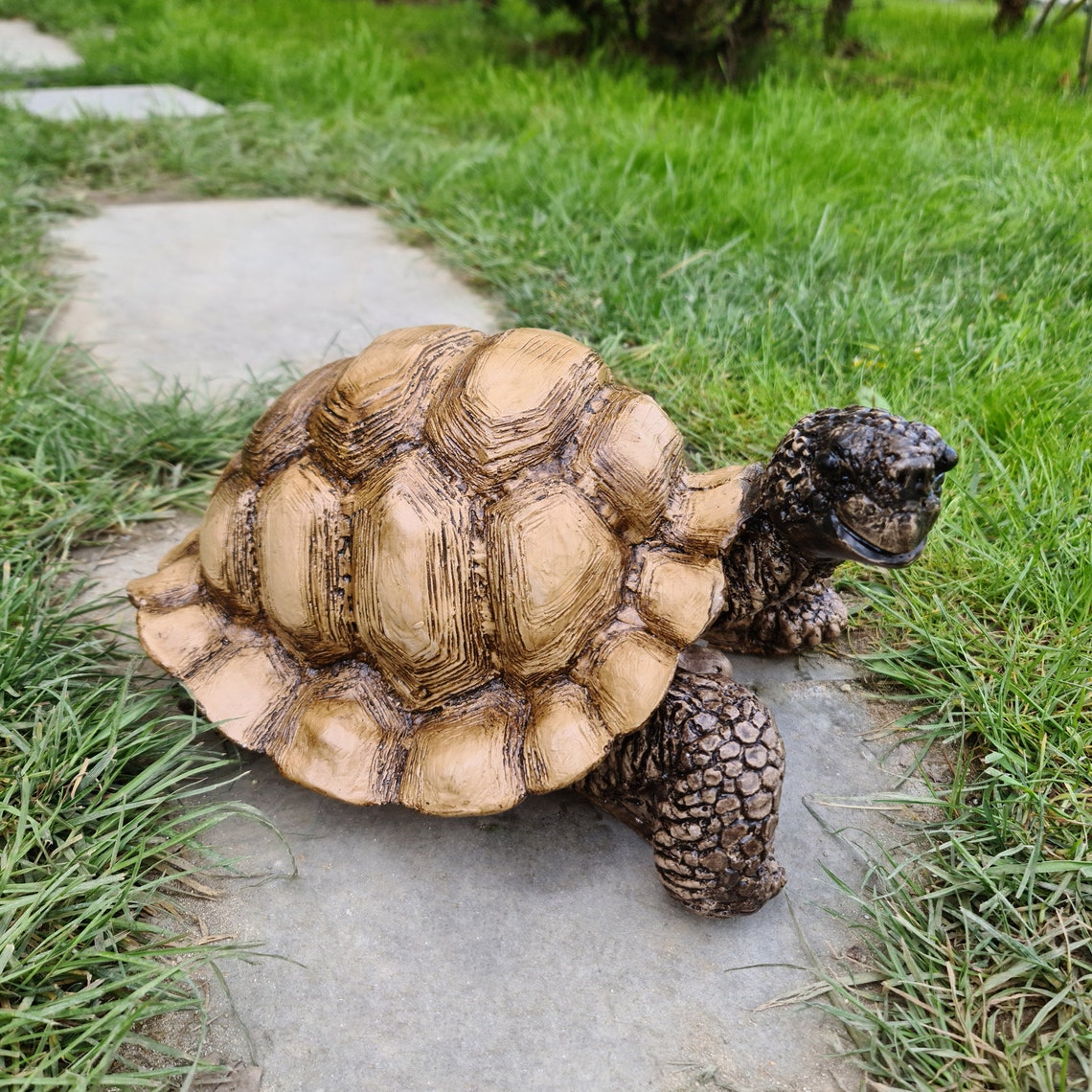 Turtle Statue Tortoise Figurine Outdoor Garden Decor - Etsy