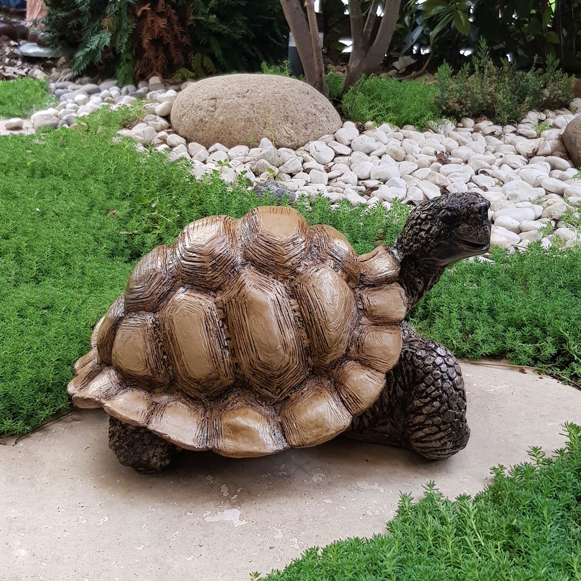 Turtle Statue Tortoise Figurine Outdoor Garden Decor - Etsy