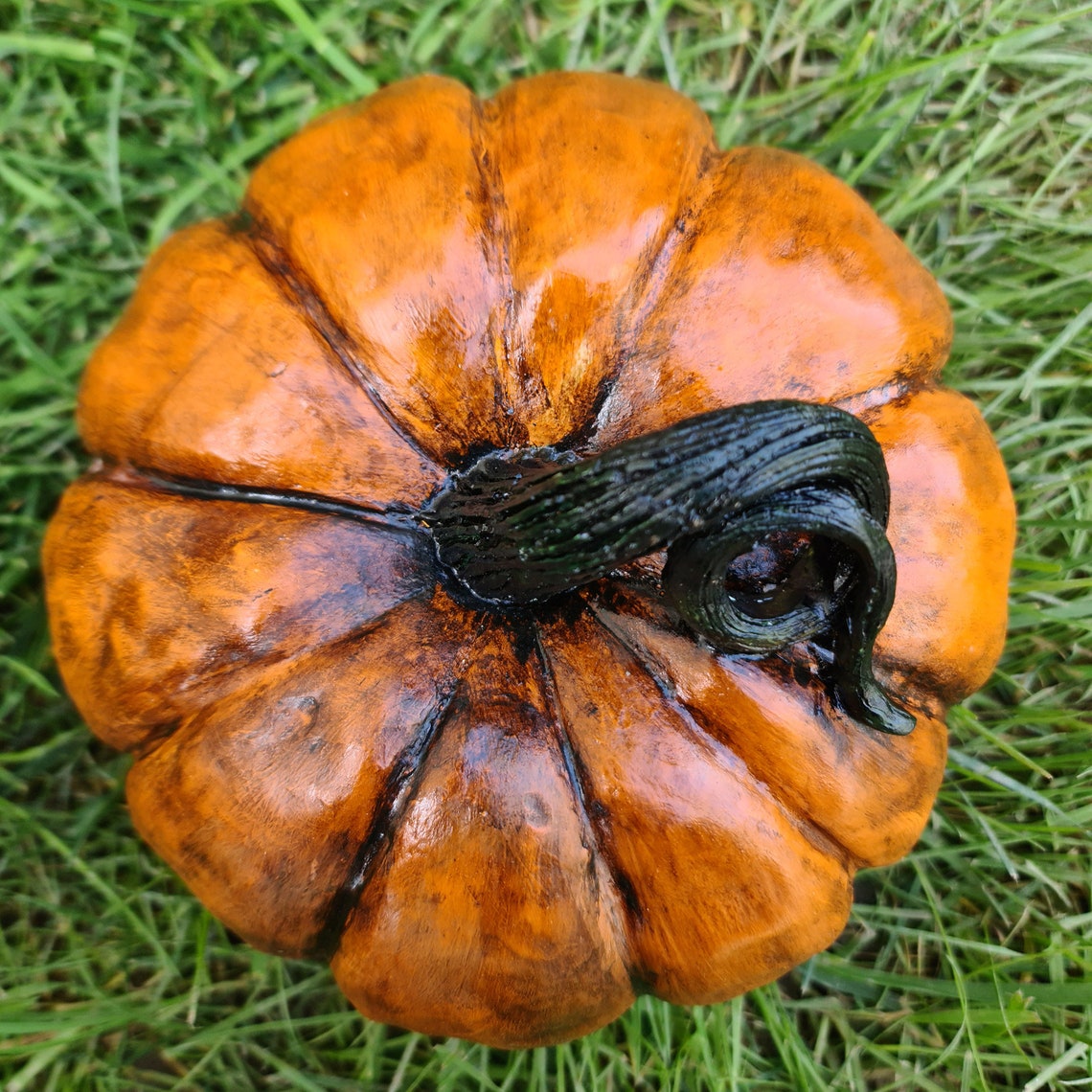 Pumpkin Sculpture Garden Statue Halloween Decoration - Etsy