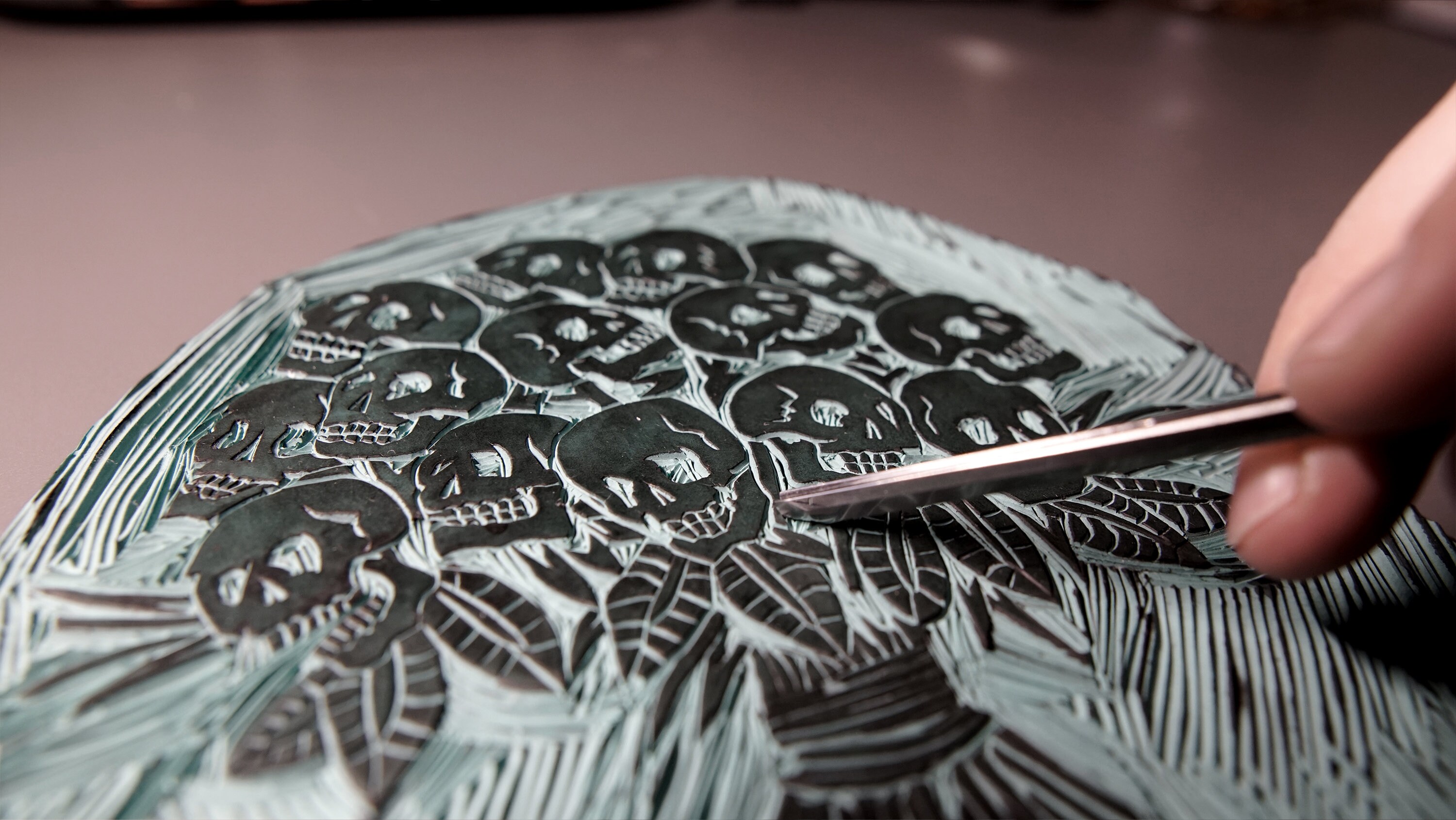 The Harvest, Original Linocut Print, Hand-carved, Hand-printed Autumn ...