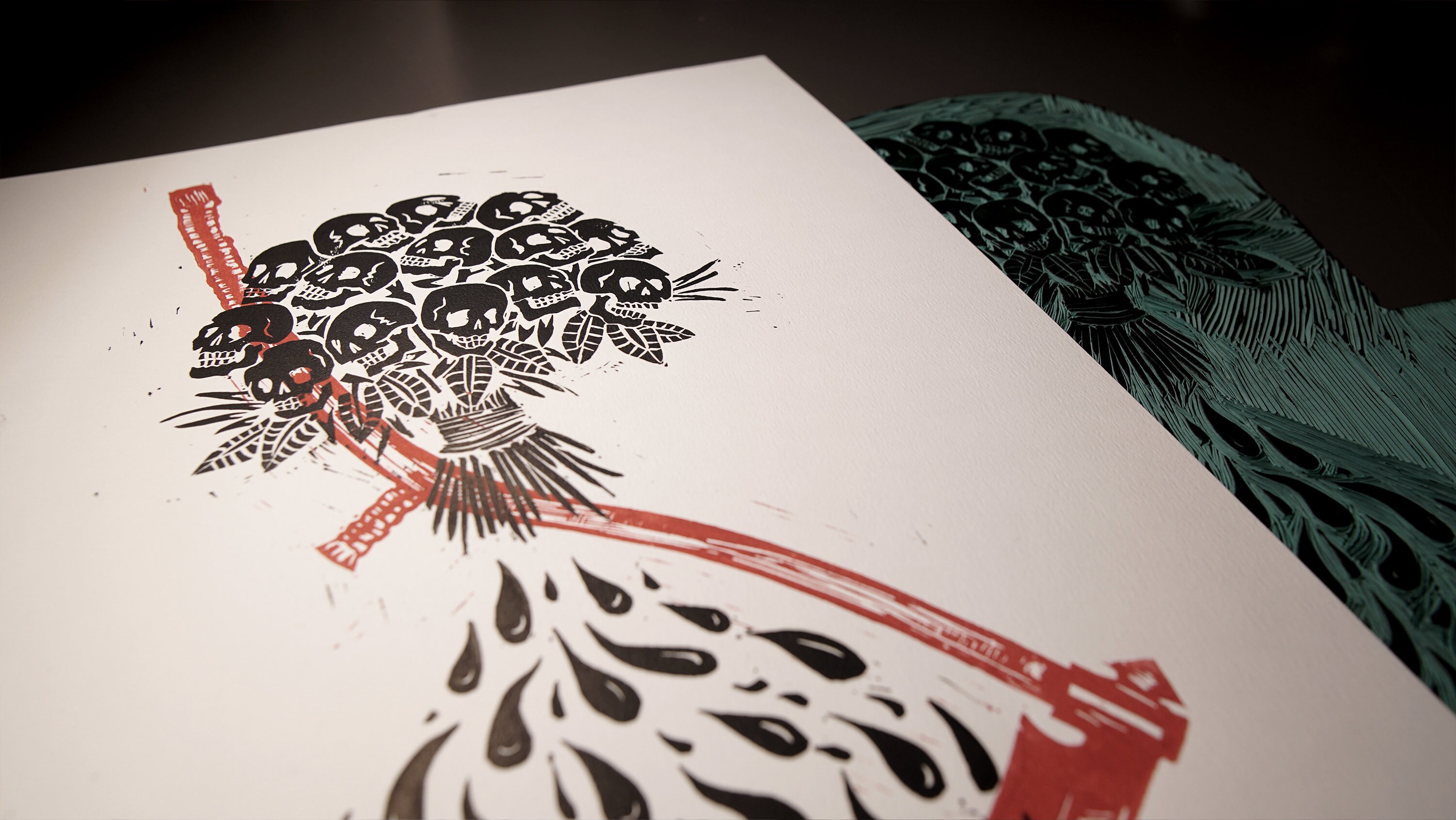 The Harvest, Original Linocut Print, Hand-carved, Hand-printed Autumn ...