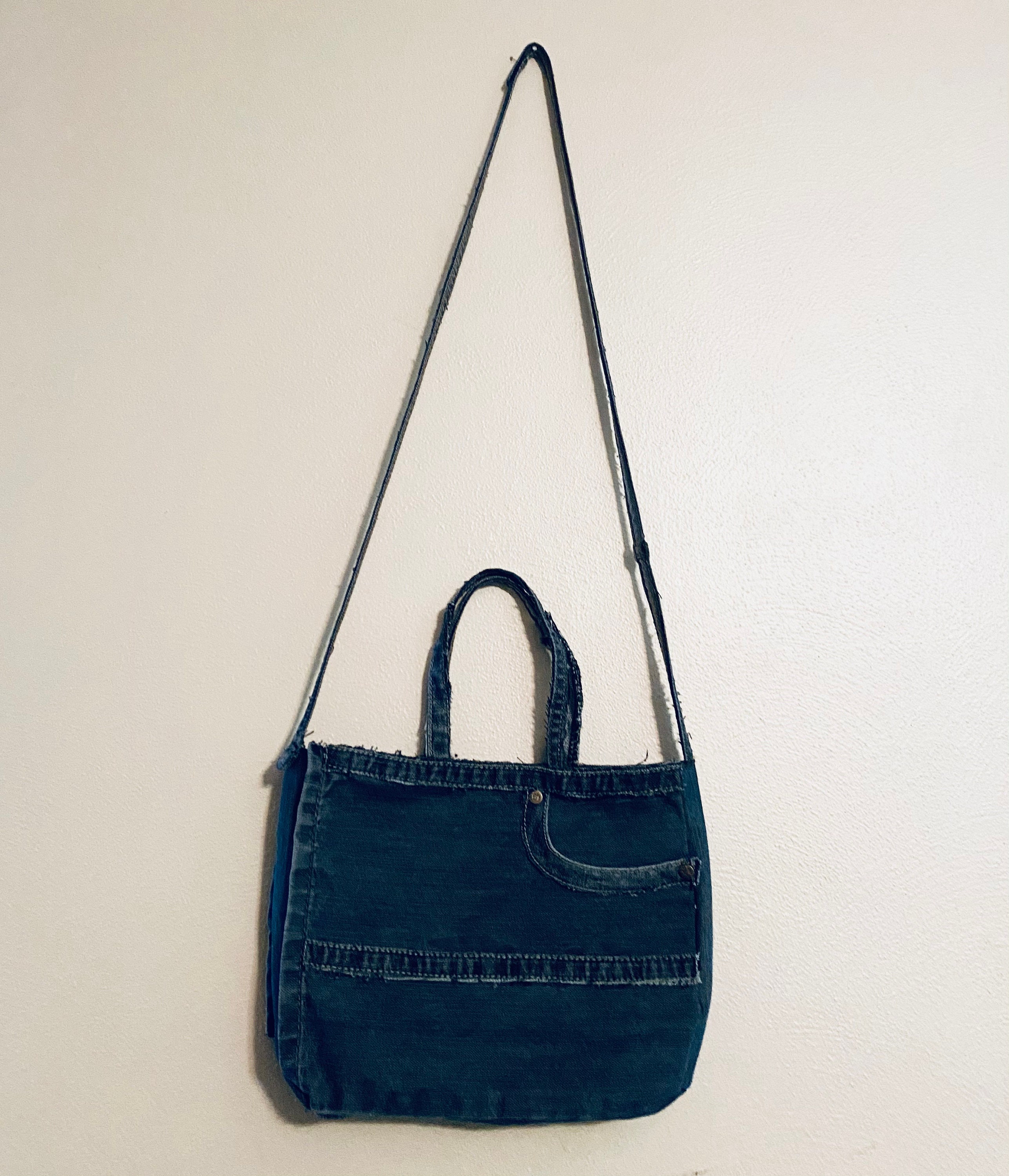 Jean Shoulder Tote Crossbody Denim Shoulder Bag Shoulder - Etsy