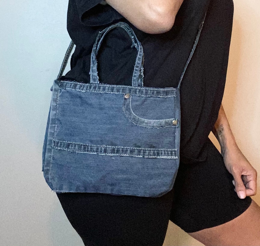 Jean Shoulder Tote, Crossbody Denim Shoulder Bag, Shoulder Bag ...