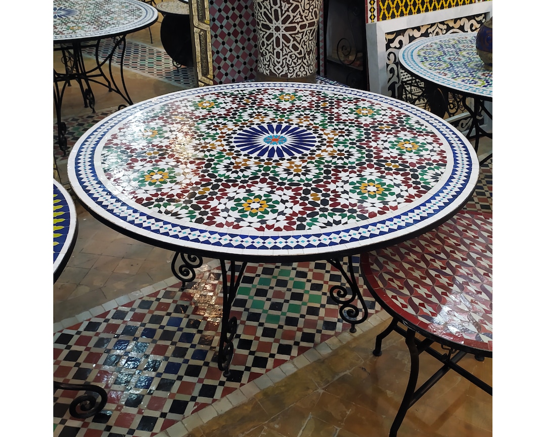 Mosaic Outdoor Table for Patio,ceramic Table,indoor Mosaic Table ...