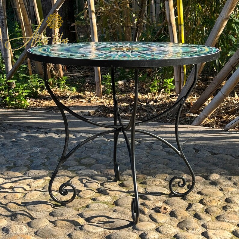 Mosaic Outdoor Ceramic Table for Patio,indoor Mosaic Table,customizable ...