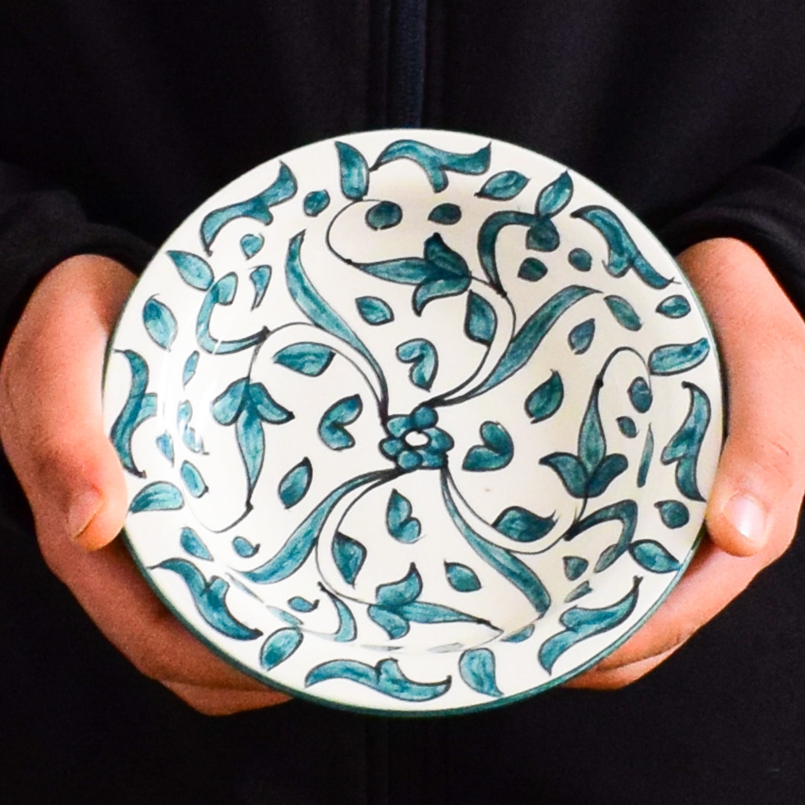 30cm Handcrafted Pottery Plate, Handmade Ceramic , Moroccan Plates ...