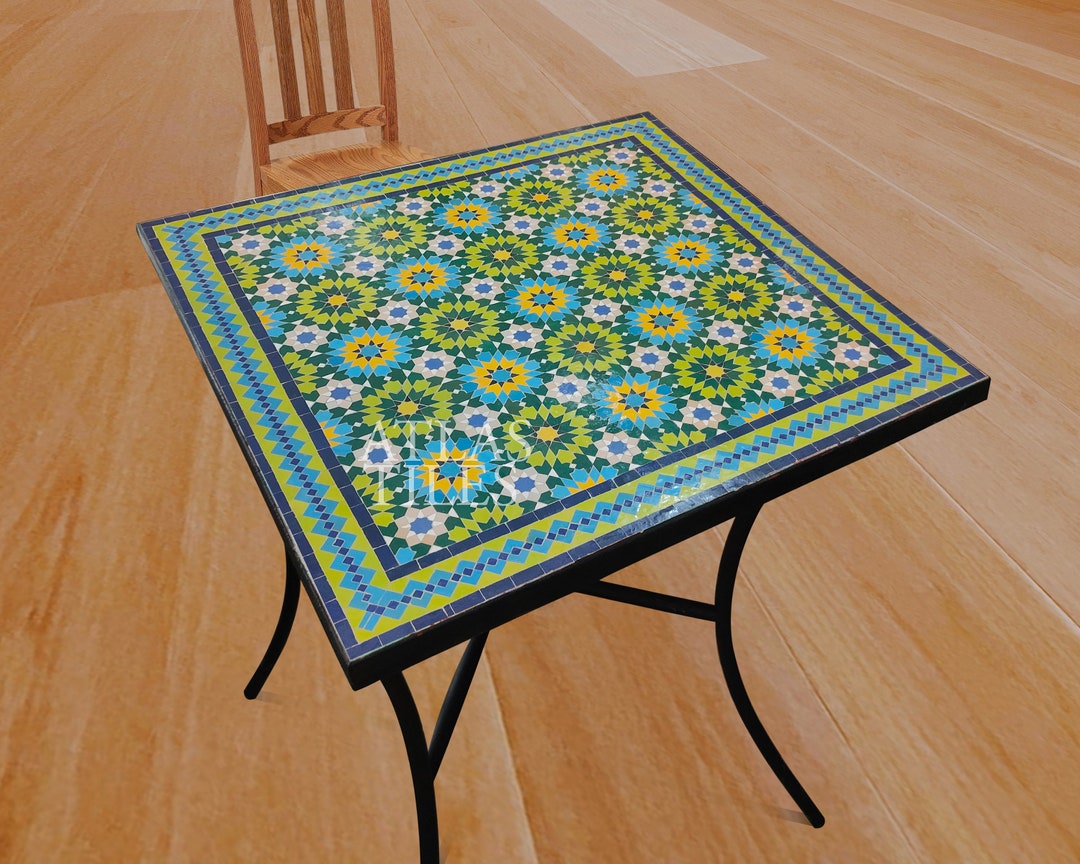 Mosaic Table for Garden for Outdoor Patio,ceramic Square Table,indoor ...