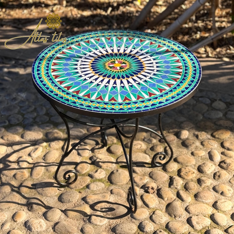 Mosaic Outdoor Ceramic Table for Patio,indoor Mosaic Table,customizable ...
