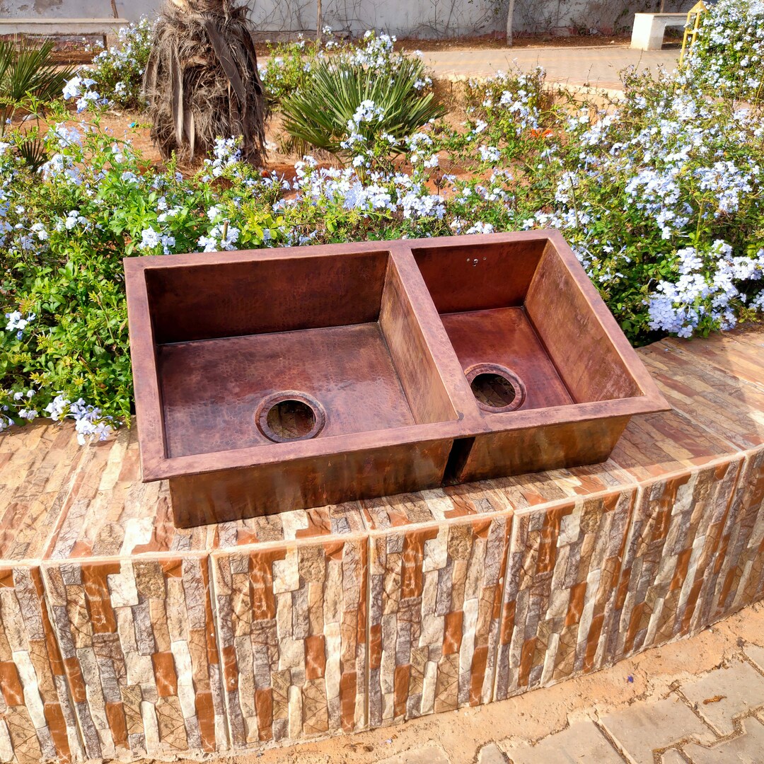 Cooper Sink, Undermount Kitchen Sink, Handmade Moroccan Copper Vasque ...