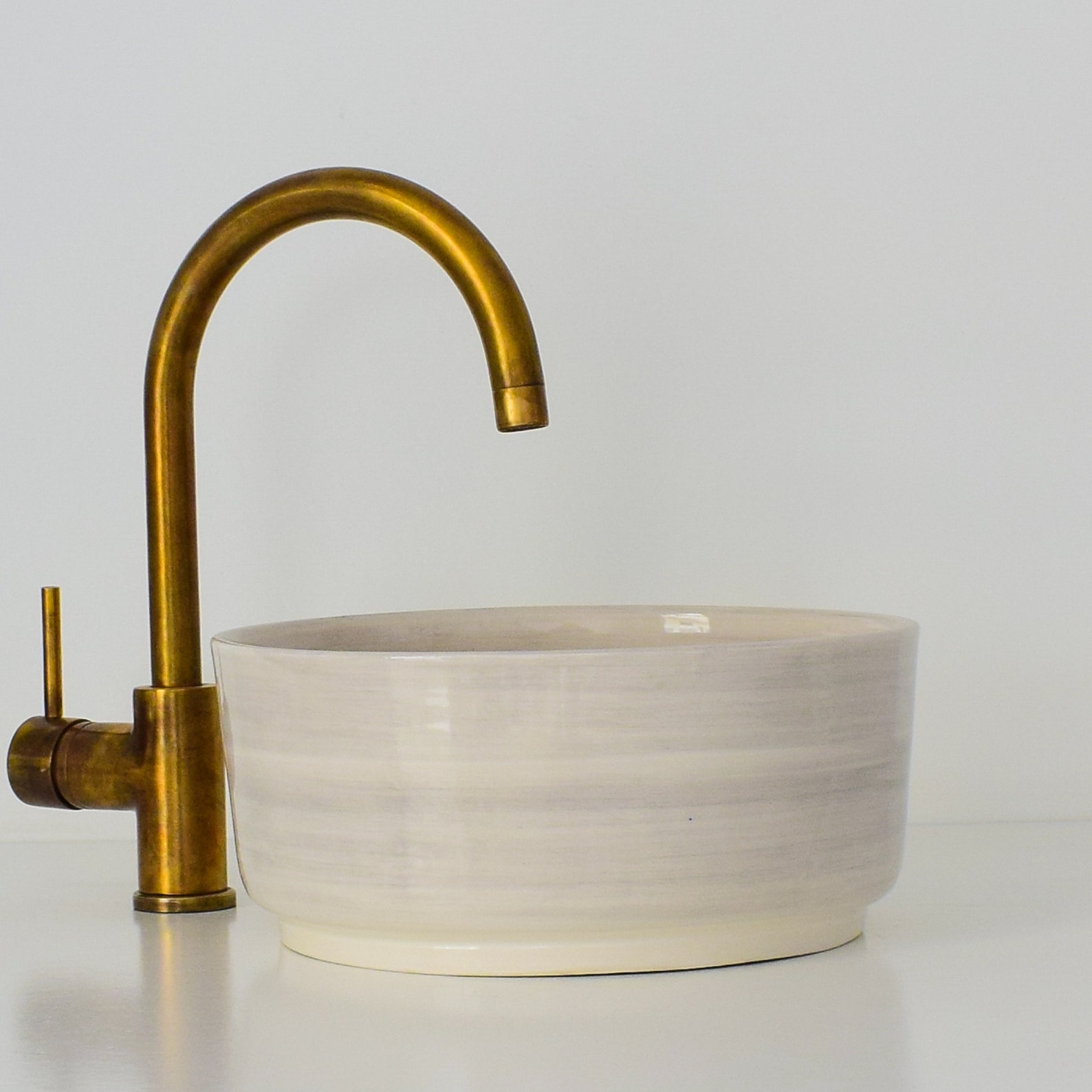 Grey Ceramic Sink for Bathroom 100% Handmade,best Deals Etsy,vessel ...