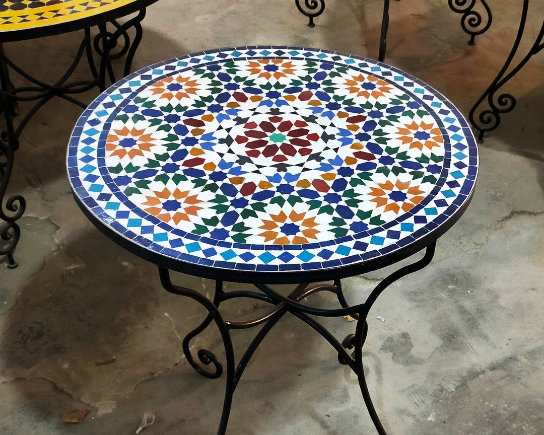 Ceramic Mosaic Tiles Outdoor Table for Patio,indoor Mosaic Table ...