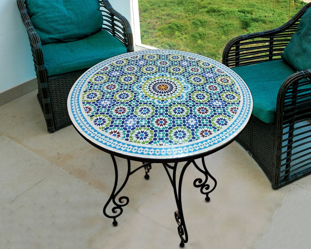 Mosaic Outdoor Table for Patio,ceramic Table,indoor Mosaic Table ...