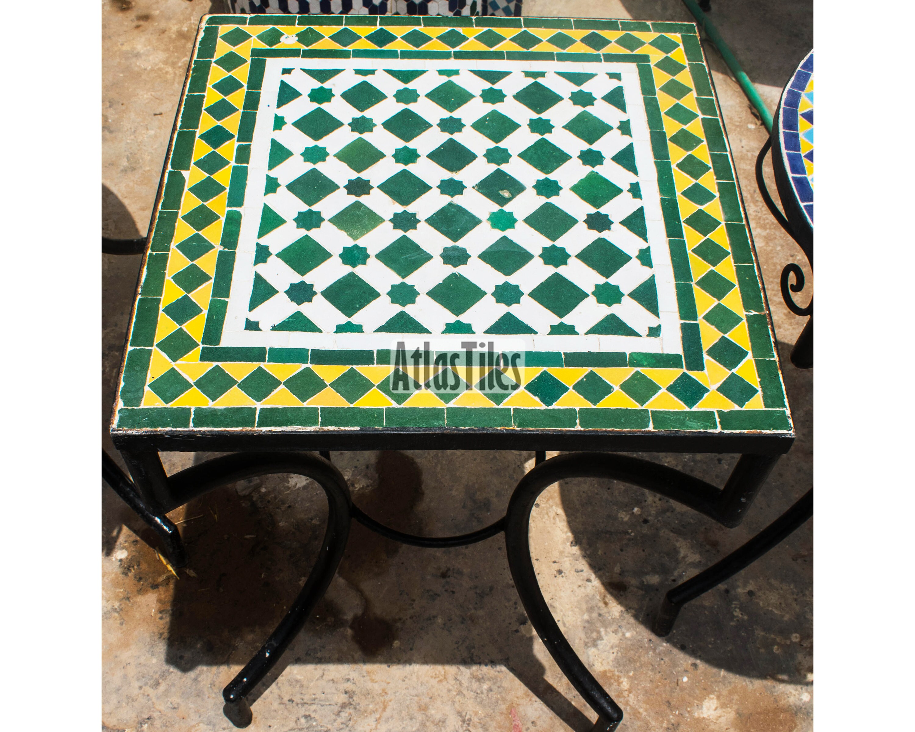 Mosaic Table for Gardensquare Mosaic Tableceramic - Etsy