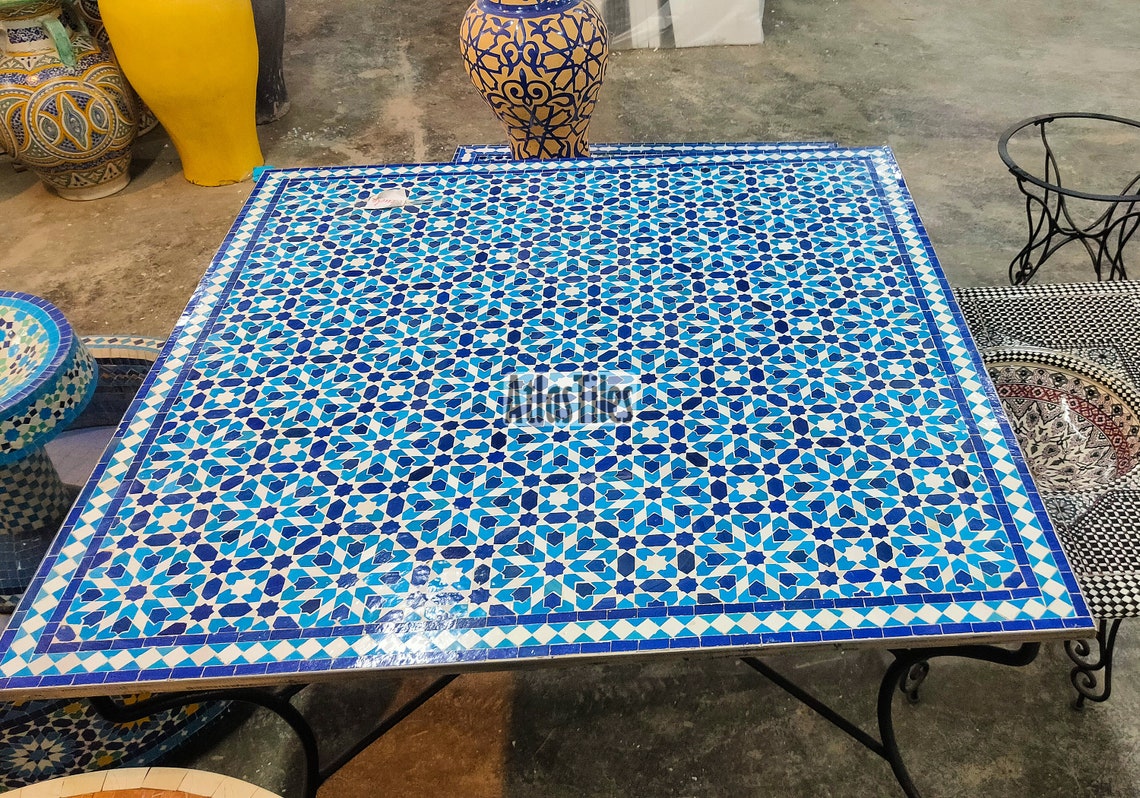 Dinner Mosaic Table for Outdoor Patiomosaic Tableceramic - Etsy