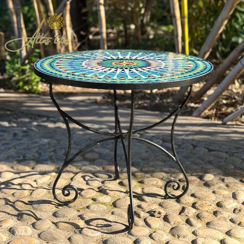 Mosaic Outdoor Ceramic Table for Patio,indoor Mosaic Table,customizable ...