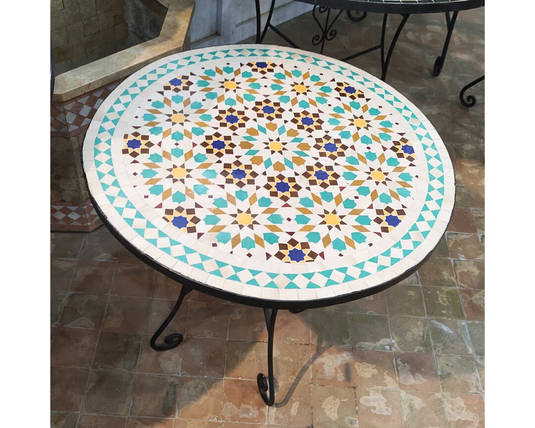 Moroccan Mosaic Table for Outdoor Patio,amazing Dinner Table 100% ...