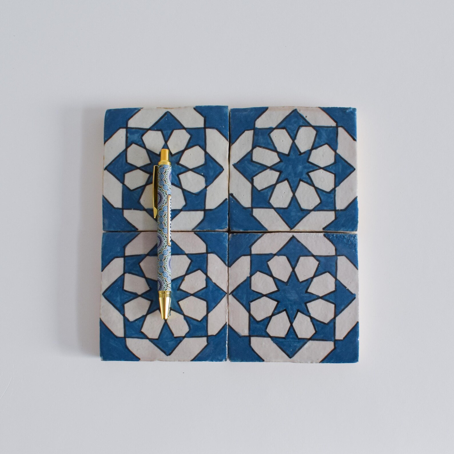 10x10cm Ceramic Tile, Moroccan Ceramic Tiles, Handpainted Piece of ...