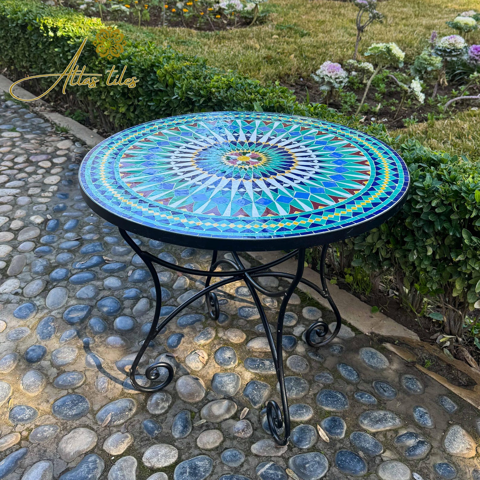 Mosaic Outdoor Ceramic Table for Patio,indoor Mosaic Table,customizable ...