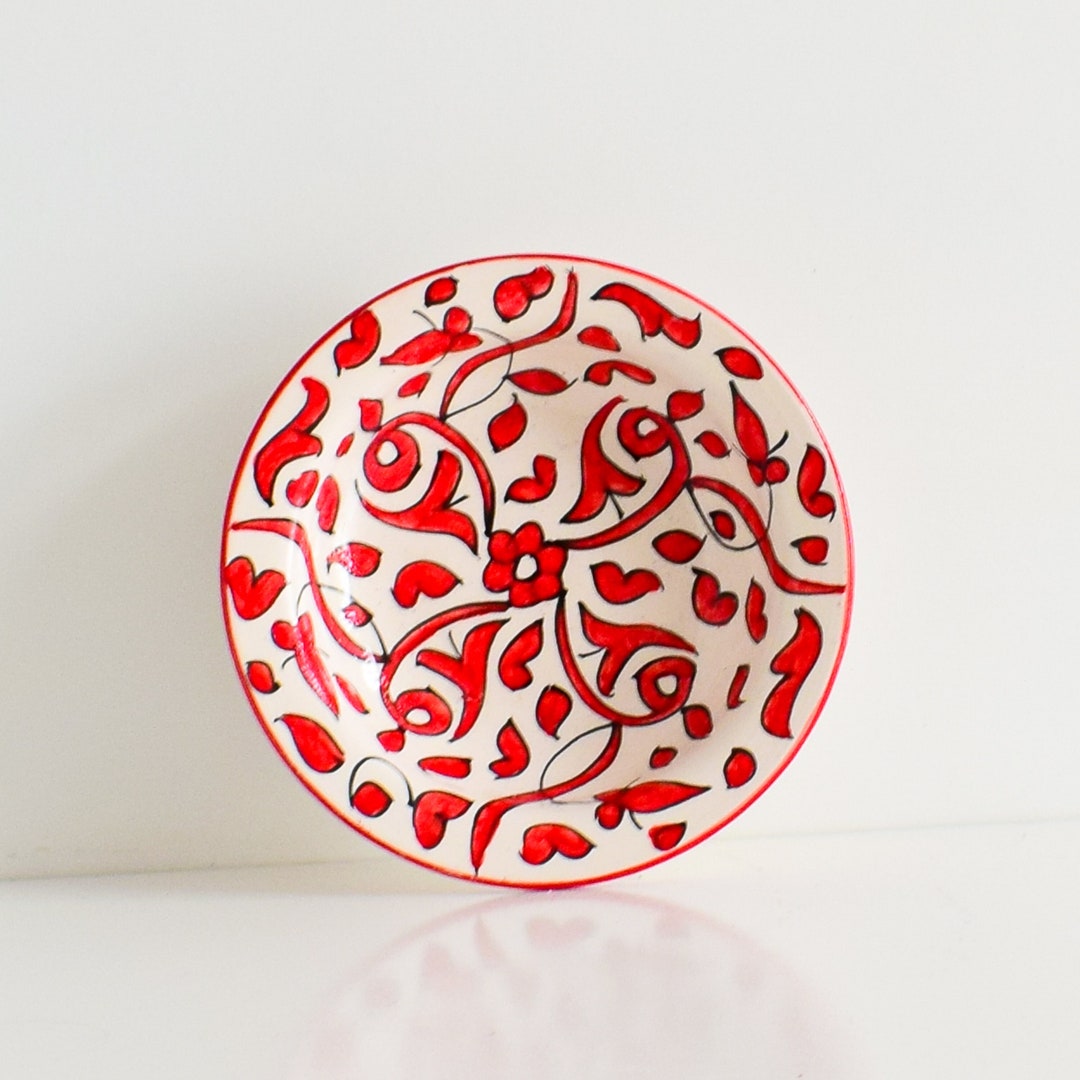 30cm Handcrafted Pottery Plate, Handmade Ceramic , Moroccan Plates ...