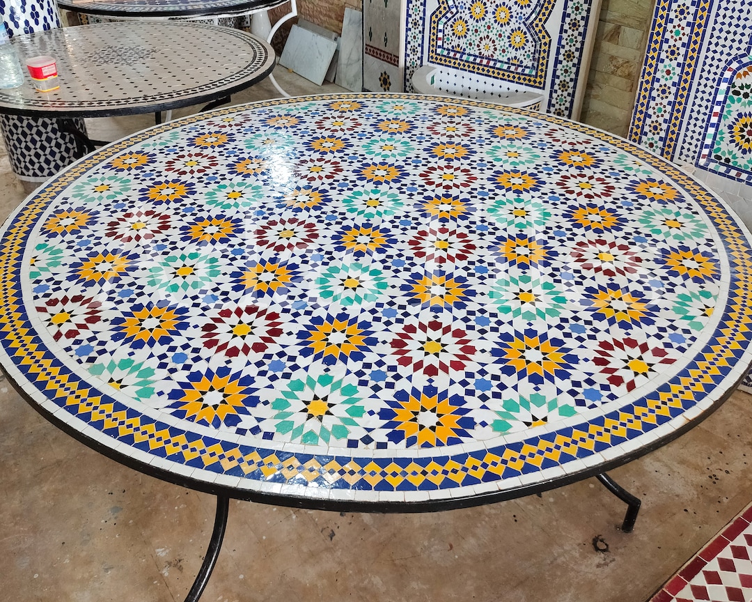 Mosaic Outdoor Table for Patio,ceramic Table,indoor Mosaic Table ...