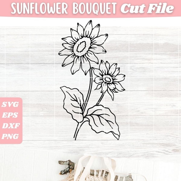 Sunflower Stem Svg - Etsy