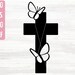 Butterfly Cross SVG File for Cricut, Cross With Wings SVG for ...