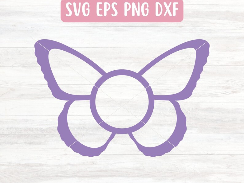 Butterfly Circle SVG File for Cricut, Butterfly Frame SVG Vector, Cute ...