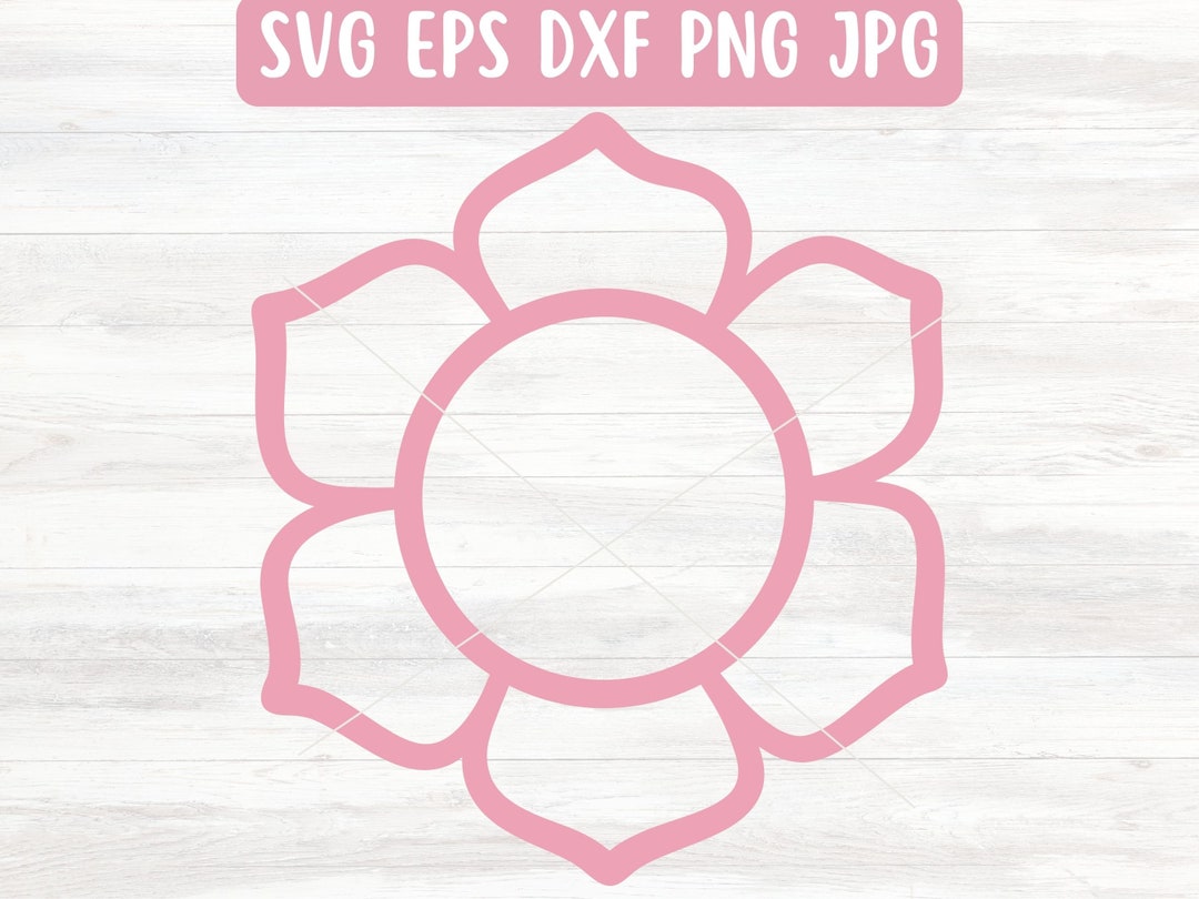 Simple Flower SVG File for Cricut, Flower Outline SVG for Silhouette ...
