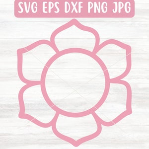 Simple Flower SVG File for Cricut, Flower Outline SVG for Silhouette ...