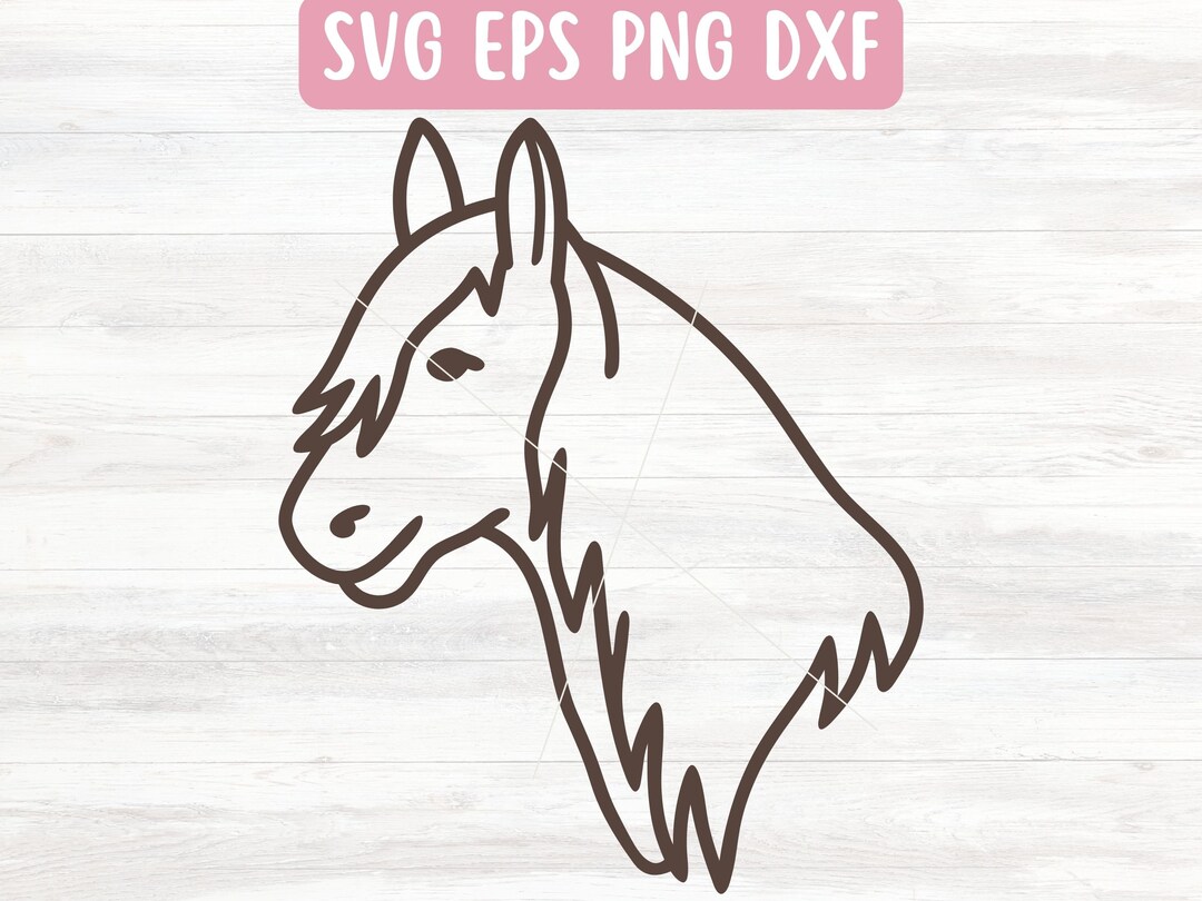 Horse Head Outline SVG File for Cricut, Horse Lover SVG, Horse Face SVG ...