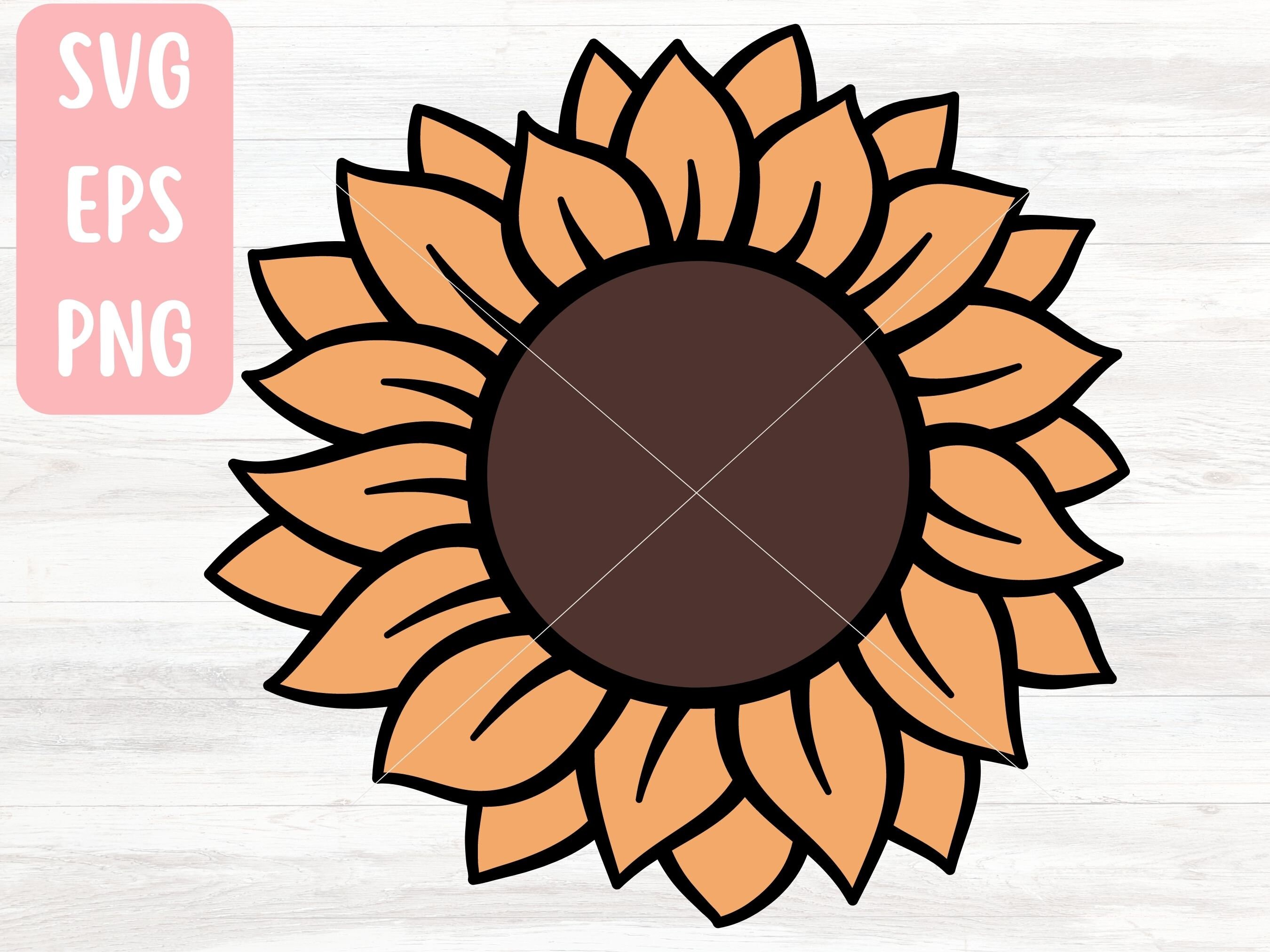 Buy Simple Sunflower SVG File for Cricut Layered Sunflower SVG Online ...