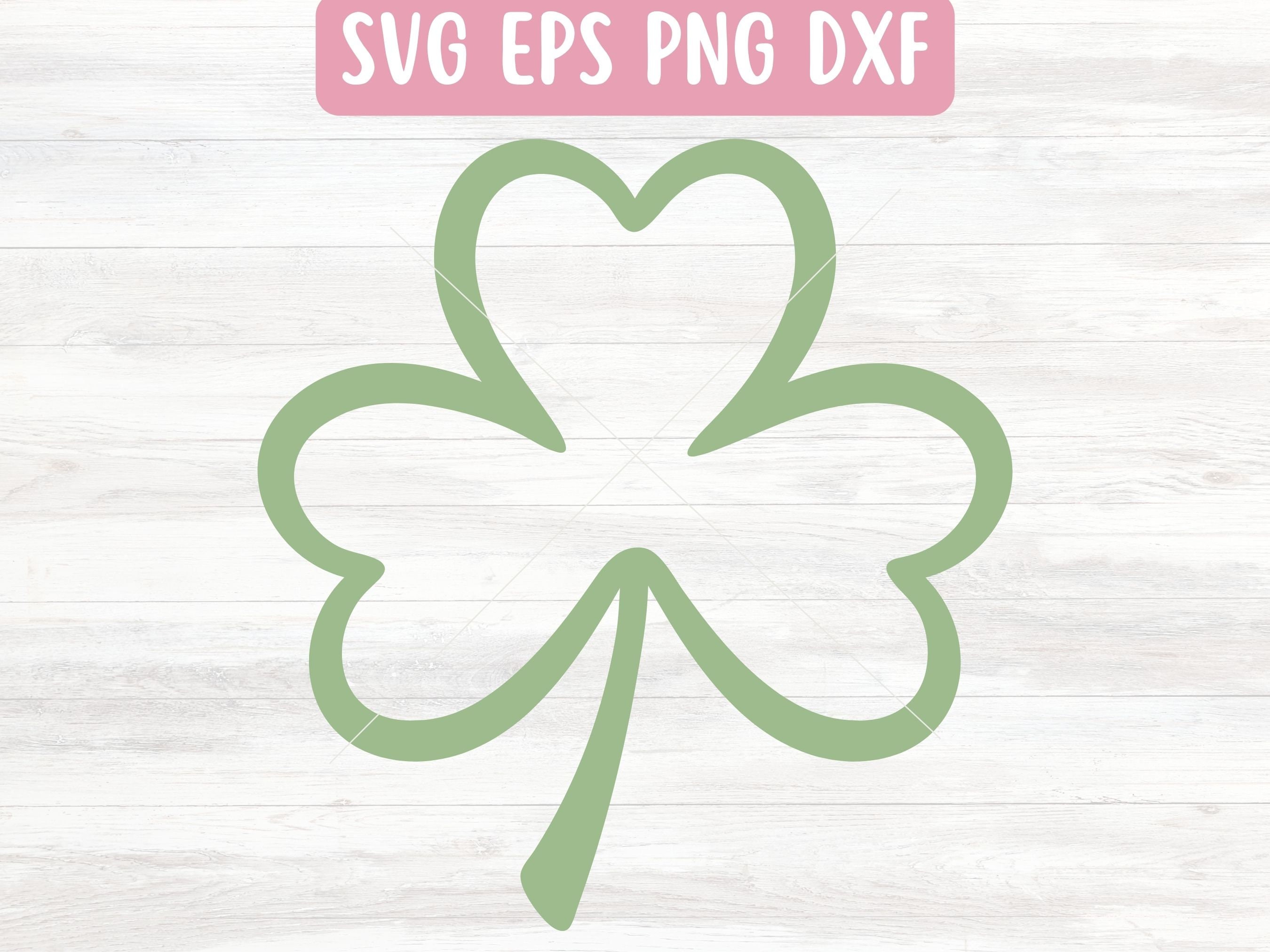 3 Leaf Clover SVG File for Cricut, Clover Leaf PNG Transparent, St ...