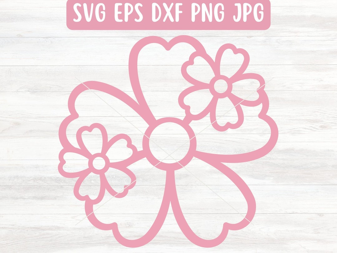 Simple Flower SVG File for Cricut, Flower Outline SVG for Silhouette ...