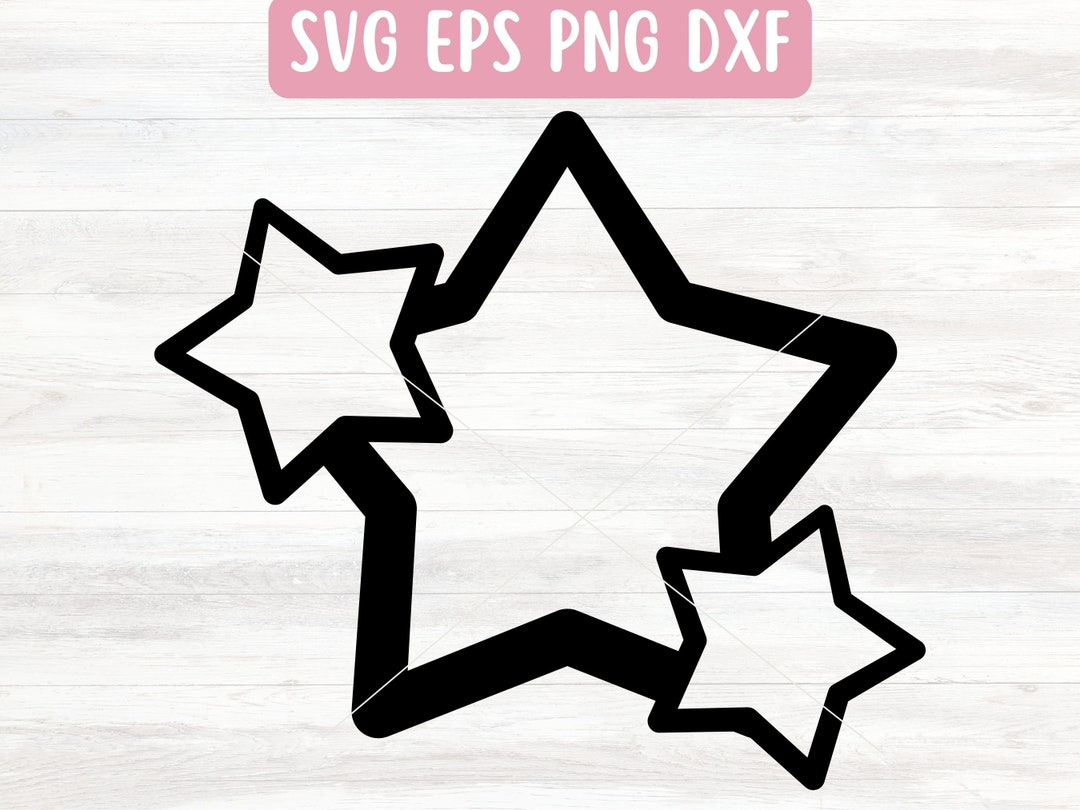 Stars SVG File for Cricut, Star Outline SVG Design, Star Cluster SVG ...