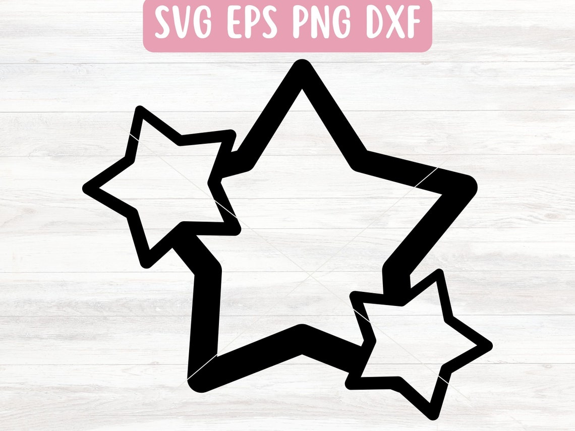 Stars SVG File for Cricut Star Outline SVG Design Star - Etsy Canada