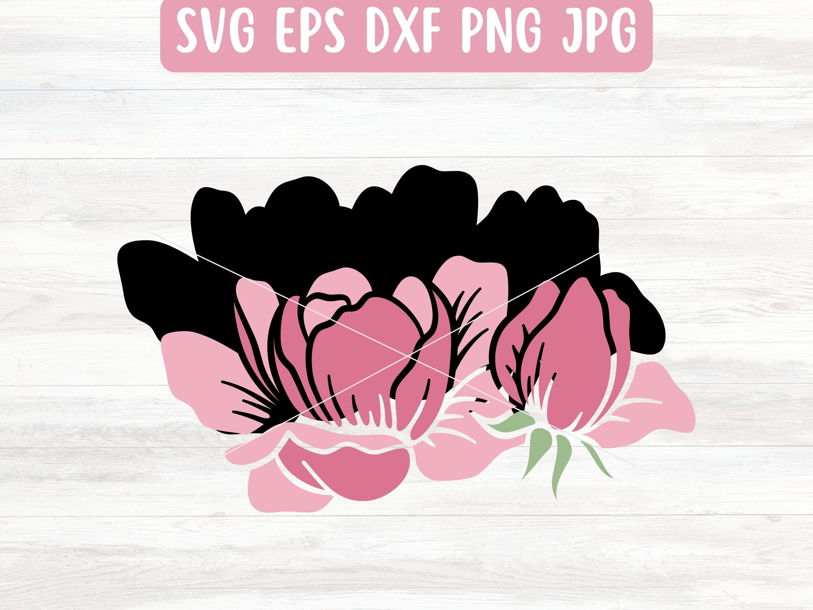 Simple Rose SVG File for Cricut, June Birth Flower SVG for Silhouette ...