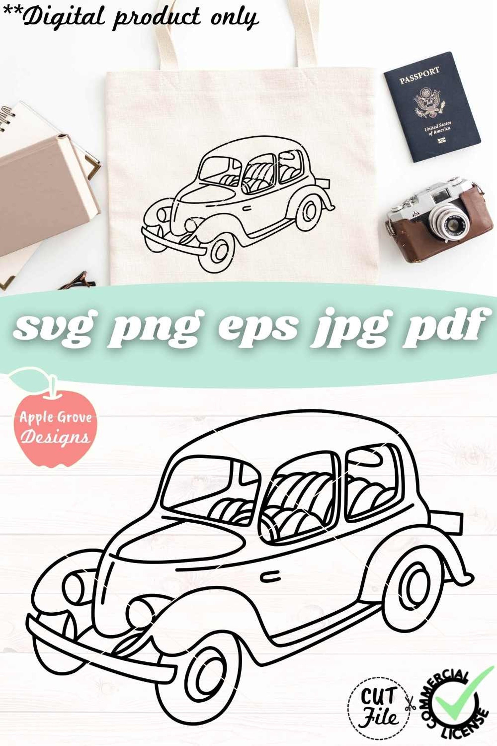 Old Car SVG File for Cricut Hot Rod SVG Digital Download - Etsy