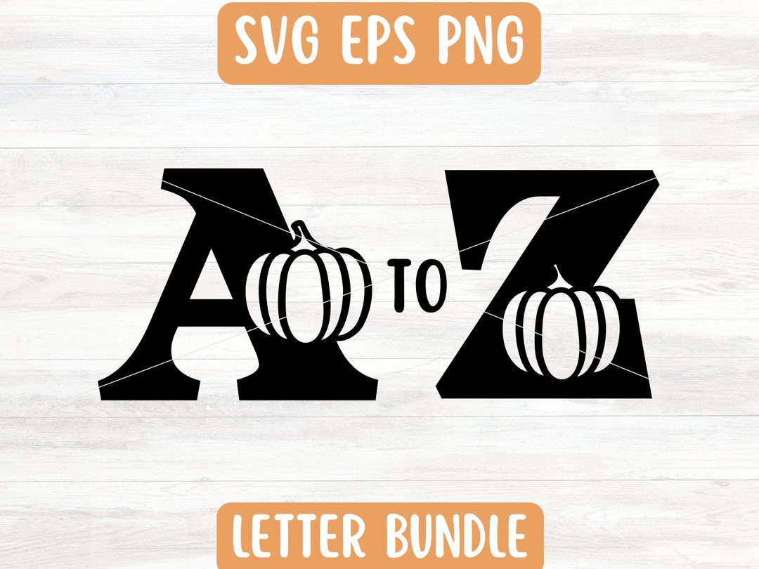 Pumpkin Monogram SVG Files for Cricut, Alphabet SVG for Silhouette ...
