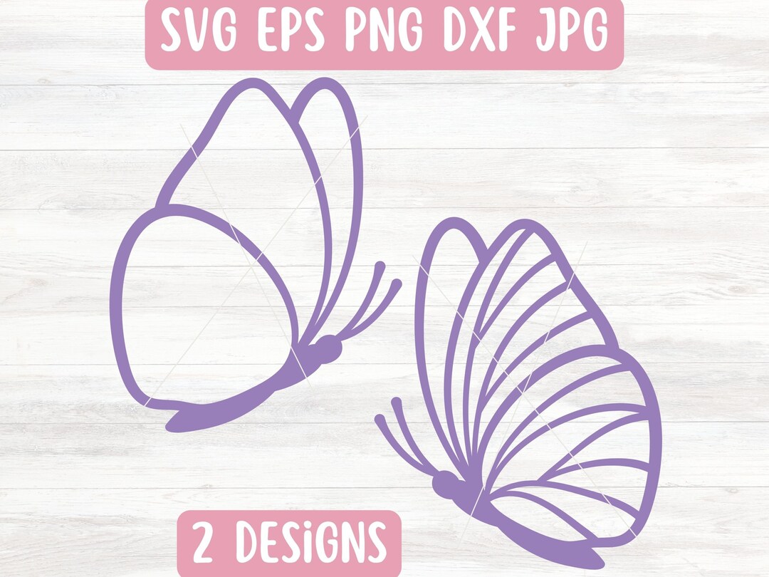 Side Butterfly SVG File for Cricut, Butterfly Outline SVG for ...
